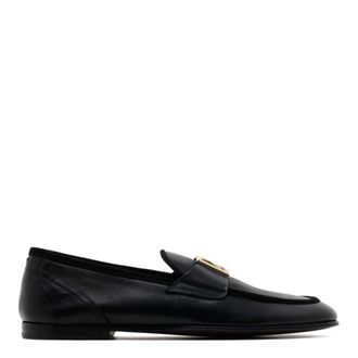 Dolce & Gabbana Homme, Chaussures, Noir, Taille: 43 EU Chaussons Ariosto noirs avec satin matelass&eacute;