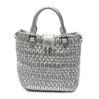 Miu Miu Crossbody Bags - Small Turn Lock Crystal Tote - Gr. unisize - in Silber - f&uuml;r Damen