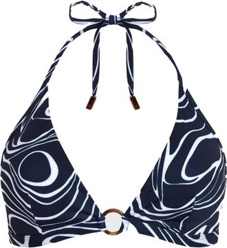 Vilebrequin Femme, Maillots de bain, Bleu, Taille: 38 FR Halter Bikini Top Waves