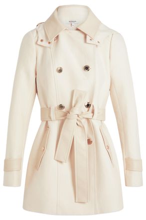Morgan 242-gzima Damen Trenchcoat mit Kapuze, Elfenbeinfarben, Gr&ouml;&szlig;e M, 38