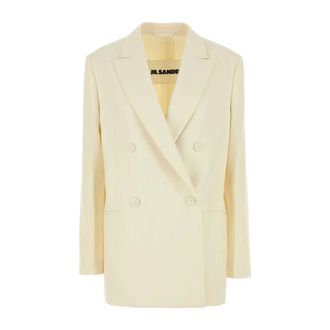 Jil Sander Cremefarbener Wollblazer - - Jackets - Damen - Beige - XS