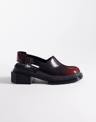 Dr. Martens Dr. Martens - Maybole - Mules &agrave; bout carr&eacute; - Rouge cerise