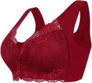 Generic Soutien-Gorge Gainant sans Fil à Fermeture Frontale « 5D », Soutien-Gorge à Fermeture Frontale pour Femmes (Red,Grand)