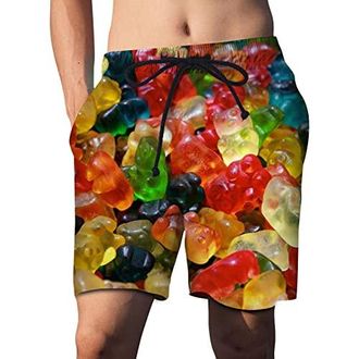 Generic Short de Plage Hommes Court Homme Impression 3D S&eacute;chage Rapide Cordon de Serrage Planche Court Fitness Pantalon Shorts Surf Trunks Loisirs Impression 