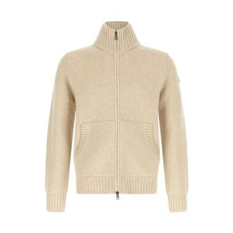 Moncler Cardigan Stone 215 - Homme - Pulls - Beige - Taille: XL