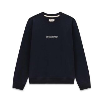 Guess Slim Logo Rundhals-Sweatshirt - - Sweatshirts & Hoodies - Herren - Blau - L