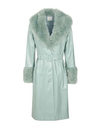 8 by YOOX BELTED MIDI COAT W/ EMBELLISHED TRIM