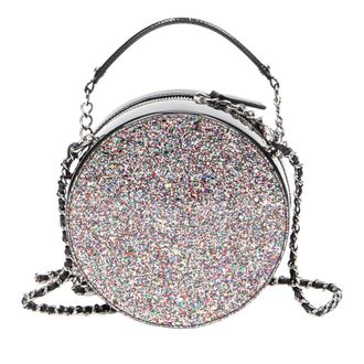Chanel Crossbody Bags - CC Round Glitter Chain Crossbody - Gr. unisize - in Schwarz - f&uuml;r Damen