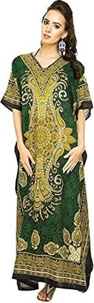 Looking Glam Neuf Femmes Surdimensionn&eacute; Maxi Kimono Tunique Caftan Robe Caftan,Vert - 011,38-44(&eacute;tiquette 27)