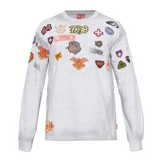 Diesel Homme, Tops, Gris, Taille: 3XL Long Sleeve Hauts