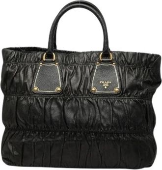 Prada Pre-owned Saffiano Leder Shopper - - Pre-owned - Damen - Schwarzk - ONE SIZE