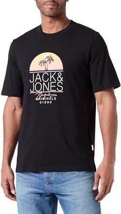 Jack & Jones Jorcasey T-Shirt SS Crew Neck, Noir, M