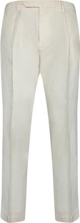 Dell'Oglio Homme, Pantalons, Blanc, Taille: XL Pantalon en Lin Blanc
