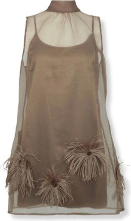 Staud Staud, Femme, Robes, Brun, Taille: 40 FR Albee Mini Dress