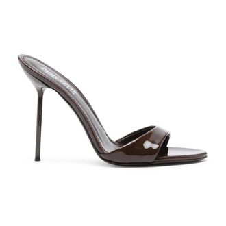 PARIS TEXAS Mule Lidia en cuir verni - Femme - Chaussures - Brun - Taille: 41 EU