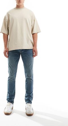 Polo Ralph Lauren Sullivan - Schmal geschnittene Jeans in mittlerer Waschung mit Logo auf der Gesäßtasche-Blau