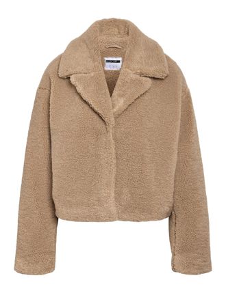Noisy May Damen Nmnati Crop Teddy Jacket Noos, Birch, x_l