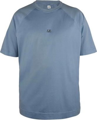 C.P. Company C.p. Company, Homme, Tops, Bleu, Taille: M T-Shirt &agrave; Col Rond