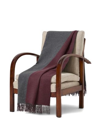 Brunello Cucinelli couvertures &agrave; franges (200 cm x 150 cm) - Gris