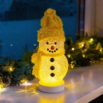 DOITOOL LED-Weihnachtsbeleuchtung, Schneemann-Ornamente mit Hut, USB-Power-Schreibtisch, Mini-LED-Lichter, Weihnachtstischdekoration f&uuml;r Weihnachtsfeiertagsde