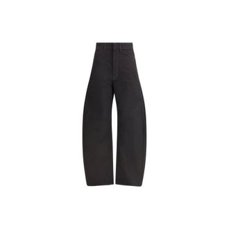Christophe Lemaire Pantalon Barrel Structur&eacute; avec Poches - Femme - Jeans - Noir - Taille: 32 FR