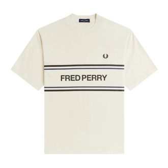 Fred Perry Grafik-T-Shirt - - Tops - Herren - Beige - M