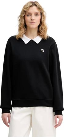 Karl Lagerfeld Femme, Sweatshirts et sweats &agrave; capuche, Noir, Taille: 40 FR Ikon SweaT-shirt