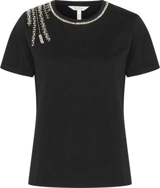 Part Two Femme, Tops, Noir, Taille: 42 FR T-shirt Noir Brod&eacute;