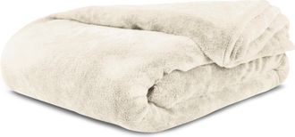 Normani Flanell Bettbezug | Sehr weiche Teddy Fleece Bettwäsche aus 100% Polyester - warme Winter Bettdecke 135 x 200 cm Farbe Beige
