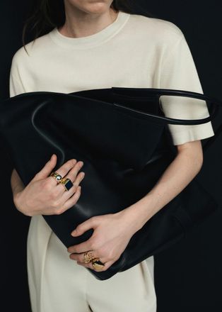 Mango Set 3 bagues combin&eacute;es or - Femme - M - MANGO