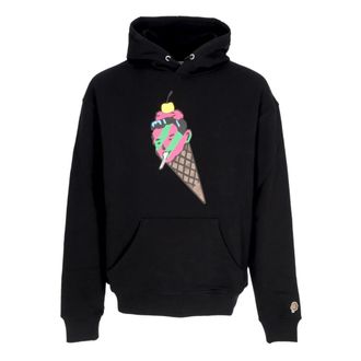 Icecream Man With Man Popover Hoodie - - Sweatshirts & Hoodies - Herren - Schwarzk - XL