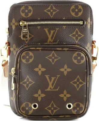 Louis Vuitton Utility Phone Sleeve Bag Monogram Canvas crossbody bag - Marron