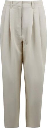 Essentiel Femme, Pantalons, Beige, Taille: 34 FR Pantalon ample &agrave; plis