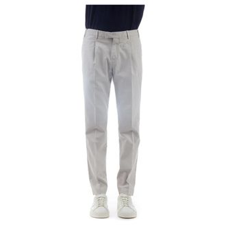 Pantaloni Torino Pantalone delav&egrave; micro tramato in cotone stretch - - Trousers - Herren - Grau - 2XL