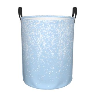 Generic Fliegende Schneeflocken Korb Aufbewahrung Rund Korb W&auml;sche Mit Henkel W&auml;schebeh&auml;lter F&uuml;r Spielzeug Badezimmer Waschk&uuml;che
