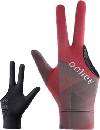 Generic Einzelne Poolhandschuhe mit 3 Fingern, Fingerhandschuhe für Pooltraining, rutschfeste Handschuhe für Pool und Billard, atmungsaktive Queue-Handschuhe,