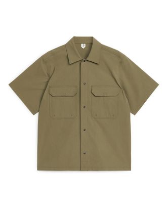 Arket Kurzarmhemd Im Cargostil -Grün