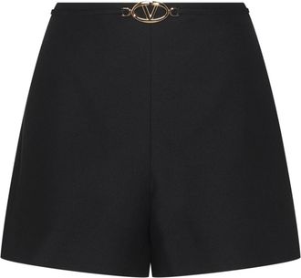 Valentino Garavani Shorts mit Logo-Schild - Schwarz