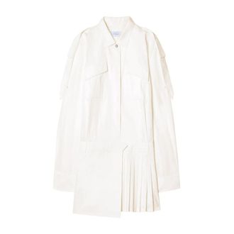 Off-white Wei&szlig;e Kleid mit Kragen und Taschen - - Dresses - Damen - Beige - XS