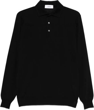 Lardini polo à manches longues - Noir