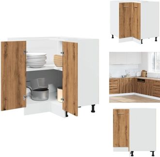 vidaXL Armoire de cuisine chêne artisanal 75,5x75,5x81,5 cm - Armoire De Cuisine - Armoires De Cuisine - Armoire De Rangement - Armoire Inférieure