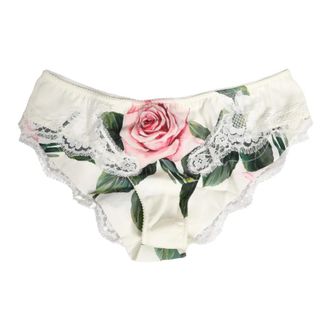 Dolce & Gabbana Femme, Sous-v&ecirc;tements, Multicolore, Taille: 42 FR Culottes en satin avec d&eacute;tails en dentelle