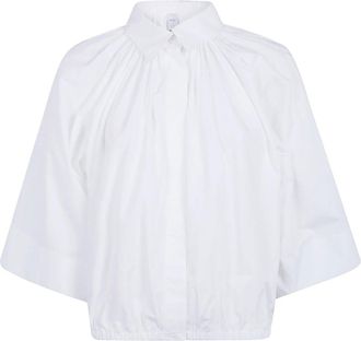 Patou Femme, Blouses et Chemises, Blanc, Taille: 38 FR Cropped Sleeves Volume Blouse
