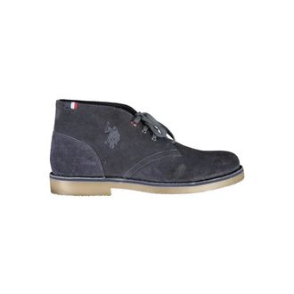 U.S.Polo Association Blaue Leder Herren Kn&ouml;chelstiefel - - Shoes - Herren - Blau - 45 EU