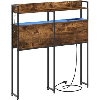 vidaXL Stauraum-Kopfteil mit Regal R&auml;uchereiche 100 cm Holzwerkstoff Vidaxl