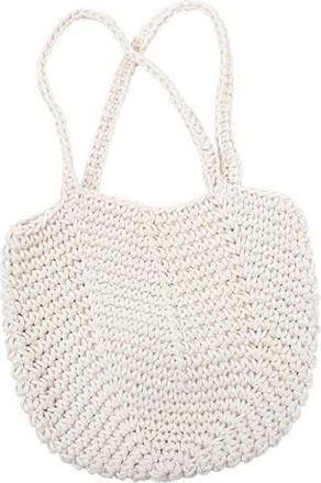 Hemobllo Sac à Main Bandoulière Tissé Main Coton pour Femme Sac Pratique pour Plage Voyage et Usage Quotidien