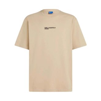 Karl Lagerfeld Homme, Tops, Beige, Taille: XL KLJ Reg Back Frame Tee