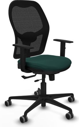 Piqueras y Crespo B&uuml;rostuhl mit 1D-Armen, h&ouml;henverstellbare Lendenwirbelst&uuml;tze, ausgestattet mit Syncro/Traslack und eingespritztem Schaum. Mit Rollen von 65 mm, Parket