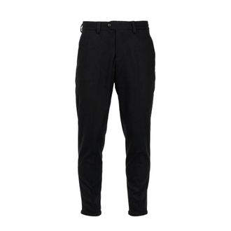 Pantaloni Torino Schwarze Woll-Kaschmir-Flanell-Karottenhose - - Trousers - Herren - Schwarzk - W36