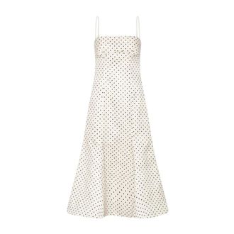 Rotate Rotate Birger Christensen, Femme, Robes, Blanc, Taille: 36 FR Midi Robes